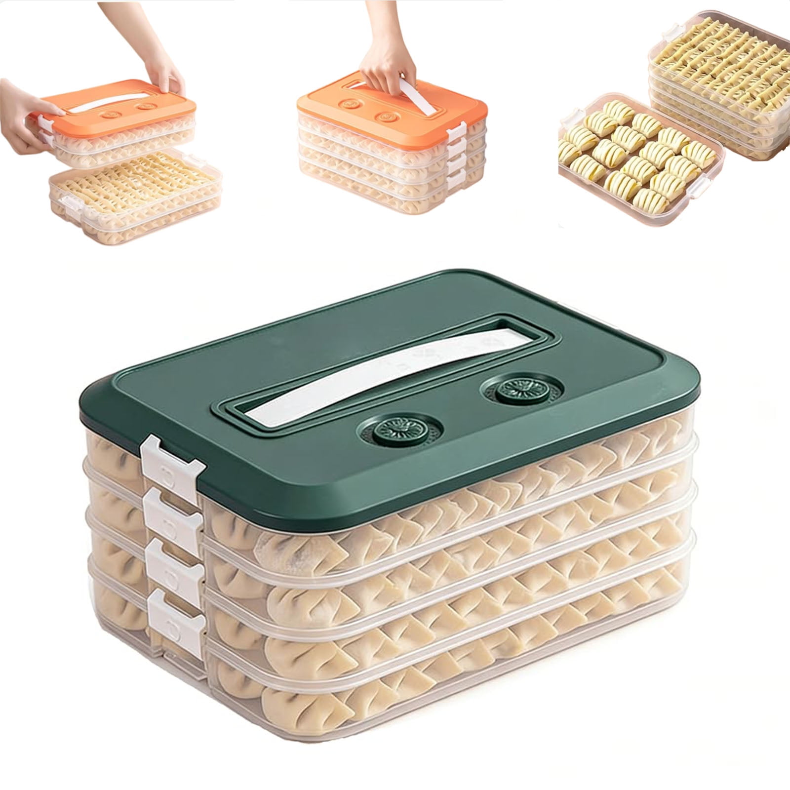 Dumpling Container for Freezer, Dumpling Containers, 3/4-Layer ...