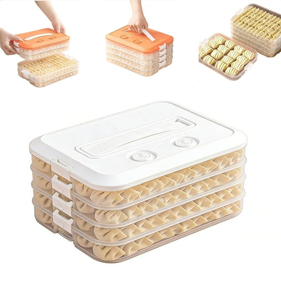 Dumpling Container for Freezer, Dumpling Containers, 3/4-Layer ...
