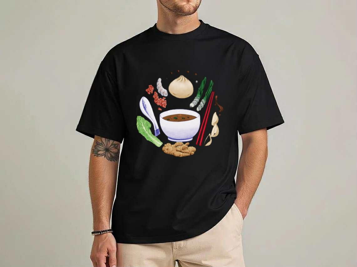 Dumpling Lover Funny Asian Foodie Dim Sum Quote Graphic T-shirt, for ...