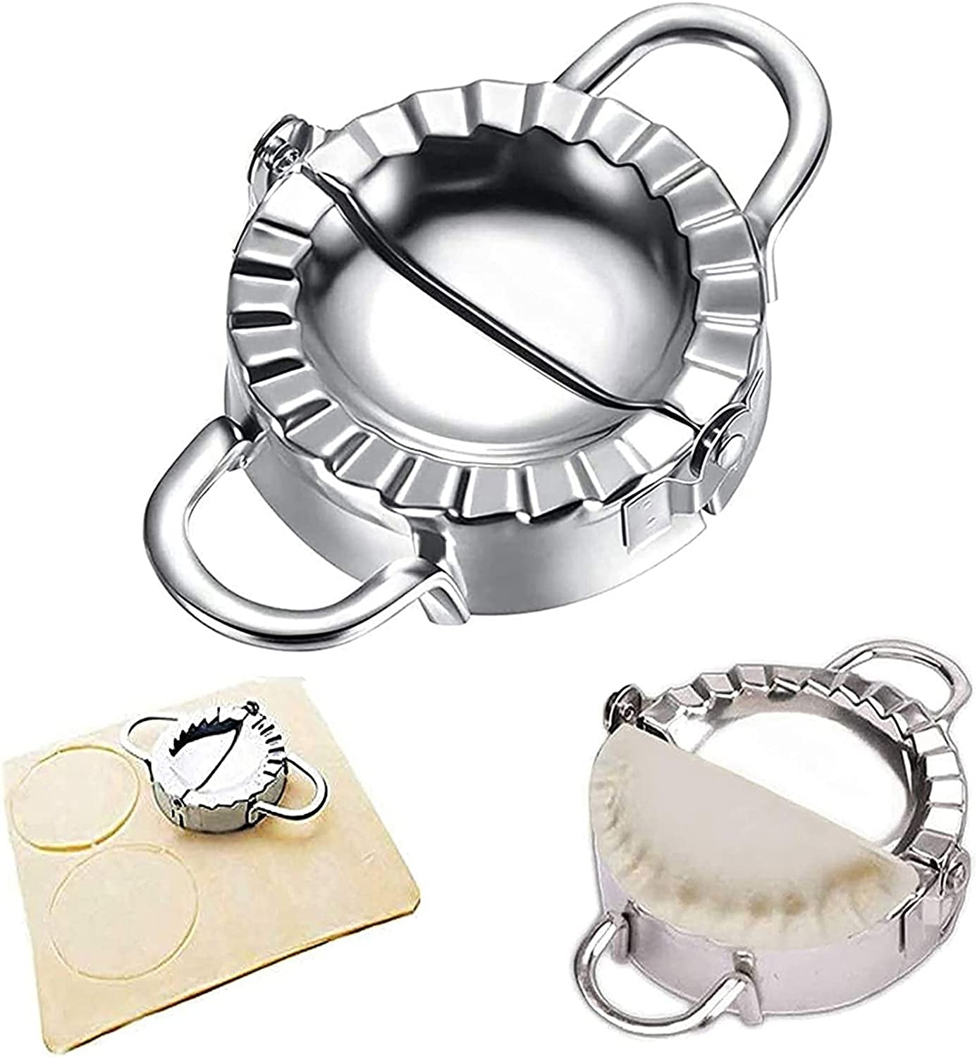 JESOT Dumpling Maker, Stainless Steel Dumpling Mold, Empanada Press ...