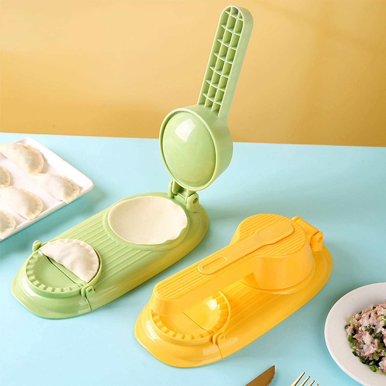 Dumpling Maker Machine 2-in-1 Pressing Dough Tool | Food Grade Plastic ...