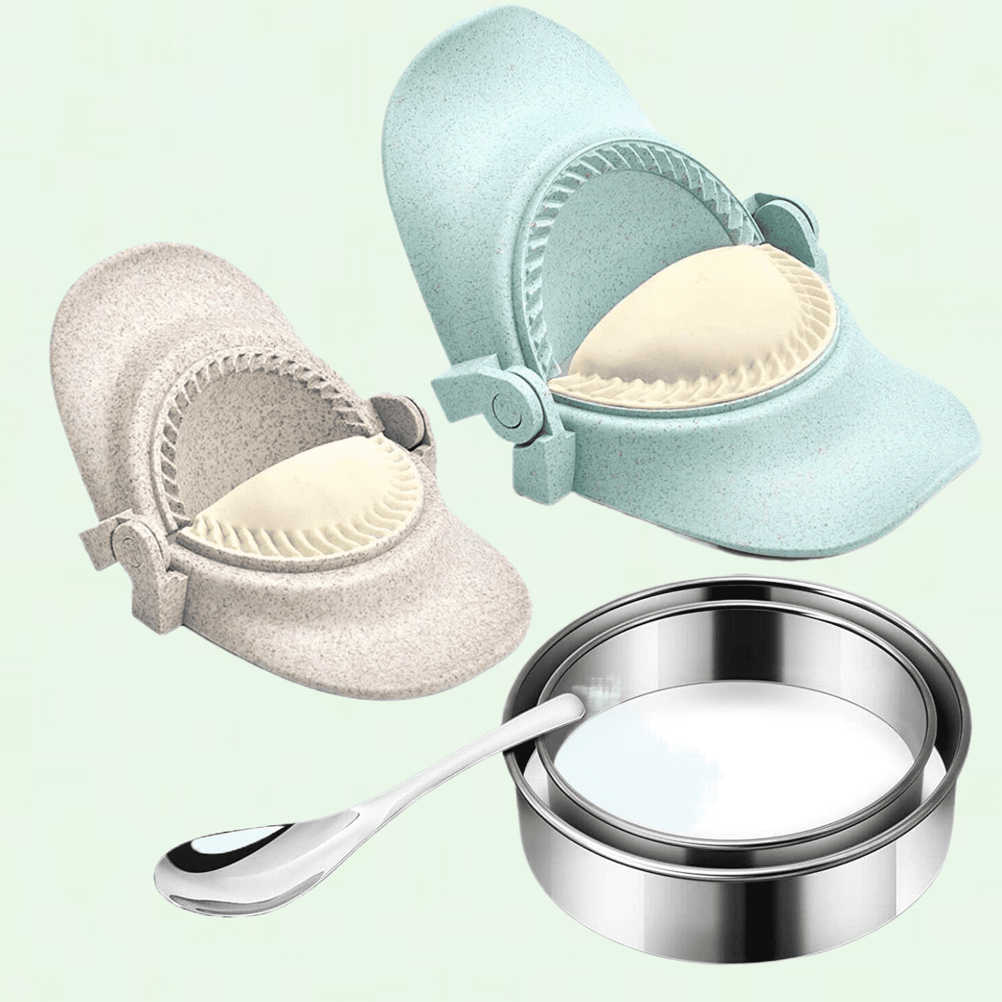 Dumpling Maker Press Set, Easy-to-Use Empanada Press with Round Cutter ...