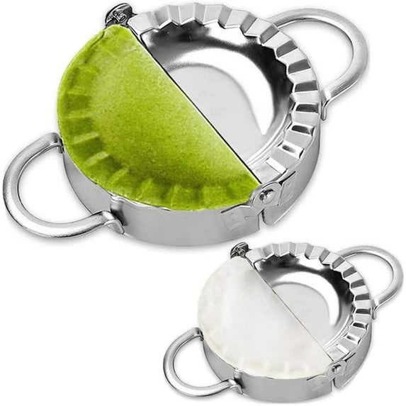 Dumpling Maker Press Stainless Steel, 2 Pack Pierogi Mold Wonton Mould ...
