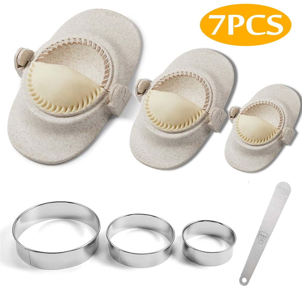 Dumpling Maker Set Press Cutter Round Shapes Mold, Empanada Molder Kit ...