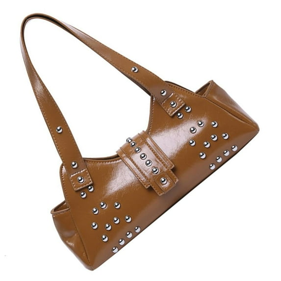 Dumpling Shaped Motorcycle Handbag Rivet Designs Shoulder Bag ...
