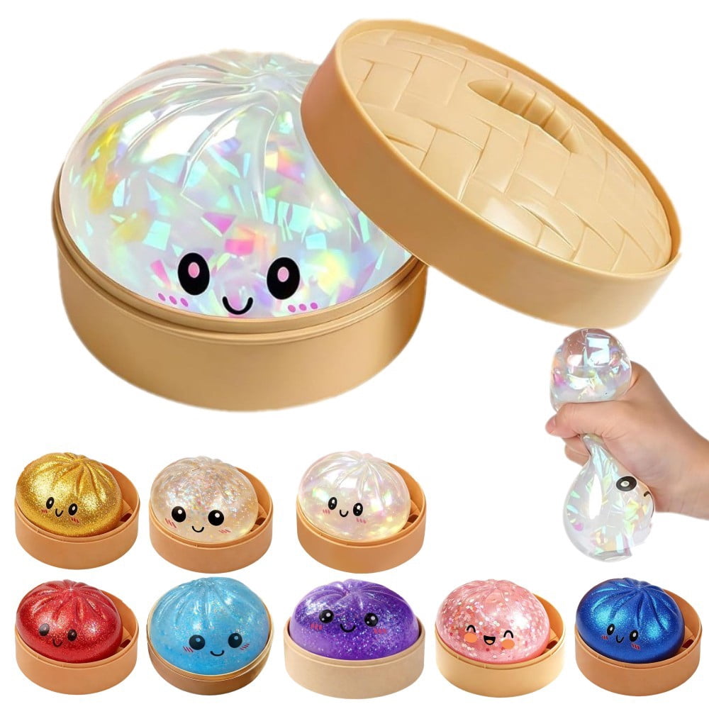 Dumpling Squishies, Glitter Dumpling Mystery Box, Colorful Dumplings ...