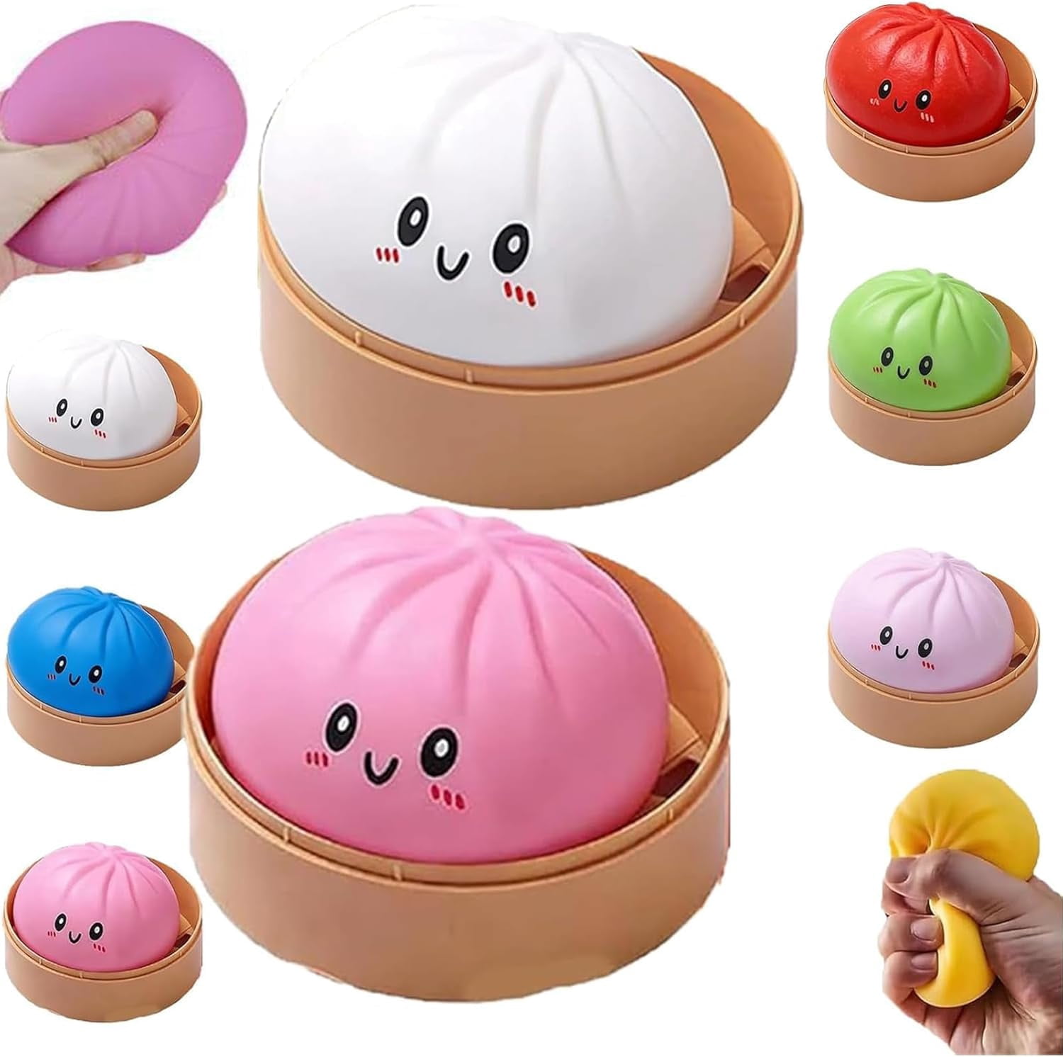 Dumpling Squishy, Jumbo Dumpling Stress Ball, Squishy Bun, Anxiety ...