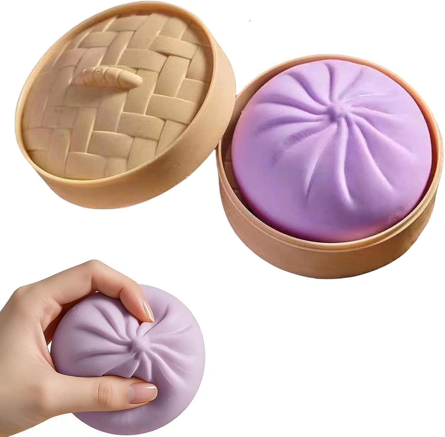 Dumpling Squishy - Squishy Dumplings with Steamer Box, Soft Squeeze ...