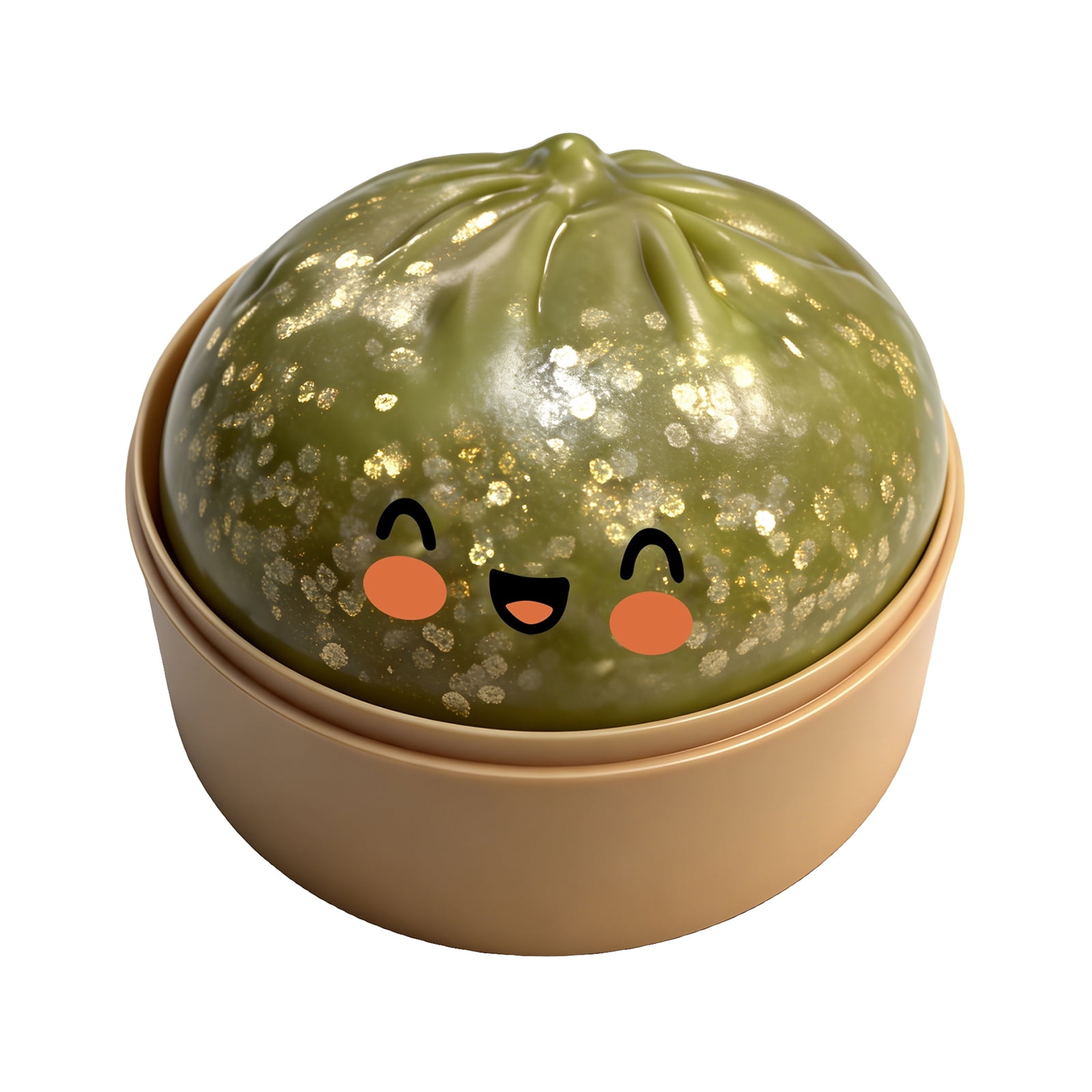 Dumpling Squishy with Steamer Box, Super Soft Glitter Squishy Dumpling ...