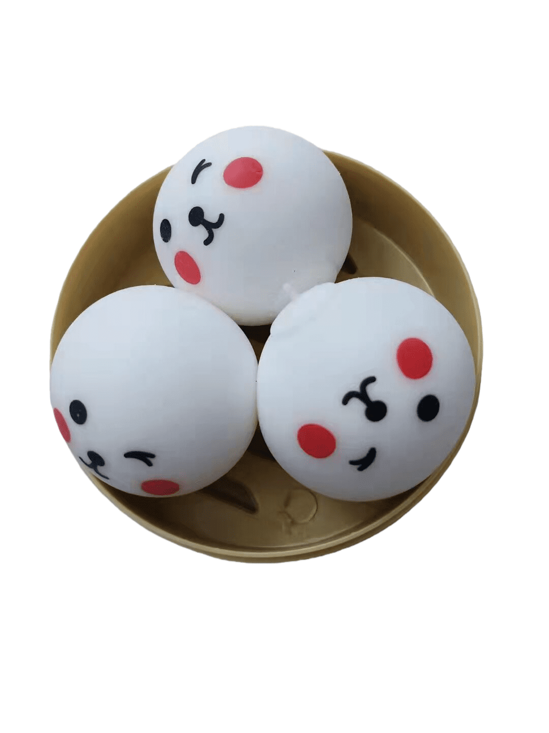 Dumpling Squishy Stress Ball Fidget Toys Small Squeeze Dough Balls 3Pcs ...