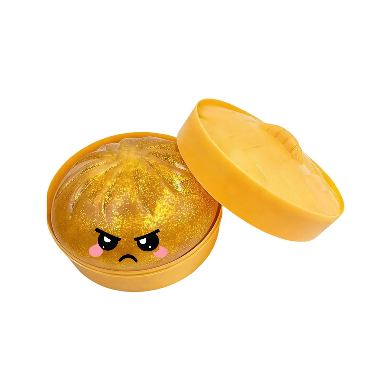 Dumpling Squishy Toys 3.9in Gold Angry Steamer Rubber Squishy Fidget ...