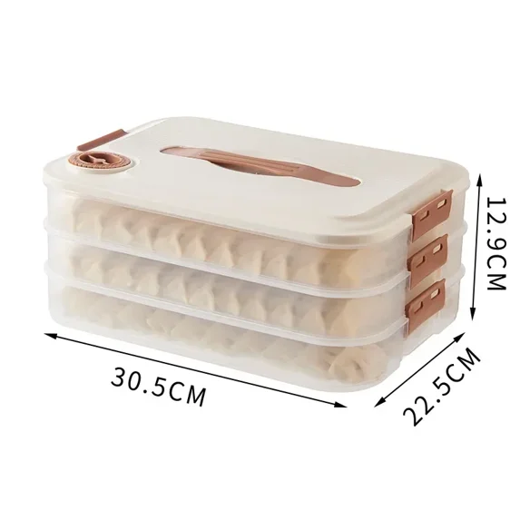 Dumpling Storage Box Multi-Layer Transparent Refrigerator Dumpling ...