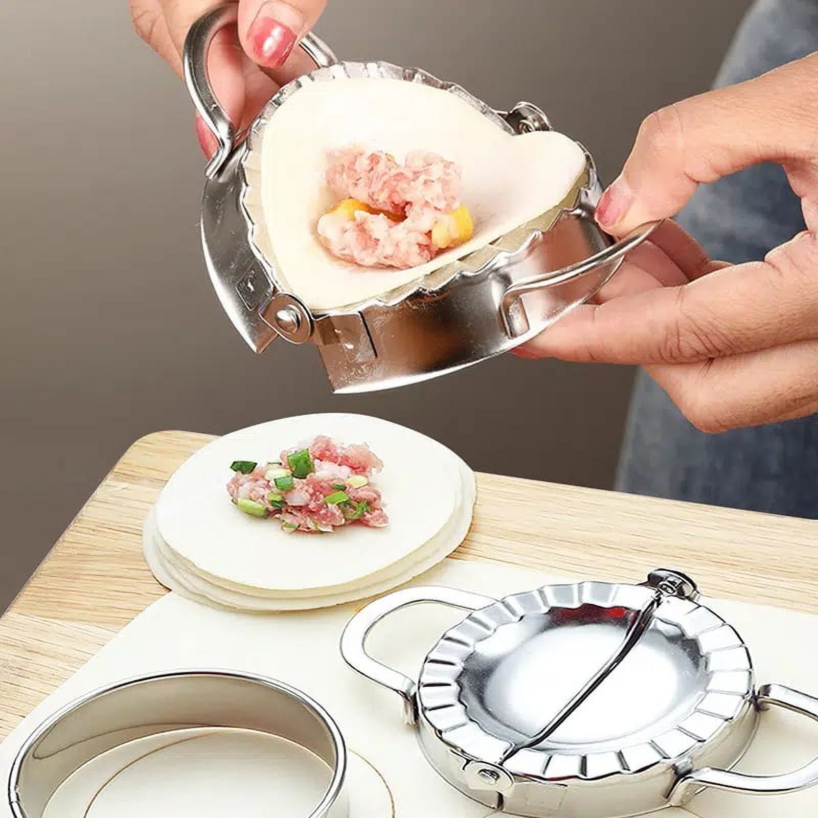 Dumplings Maker Dumpling Press Molds with 3 Pieces Dumpling Skin Maker ...