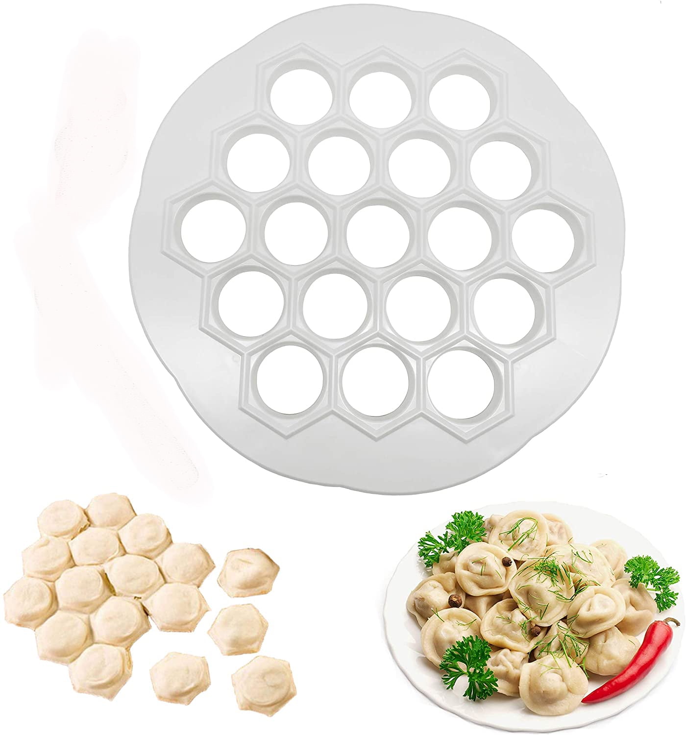 Dumplings Maker Tool,19 Holes Dumpling Mould, Pierogi Pelmeni Pie DIY ...
