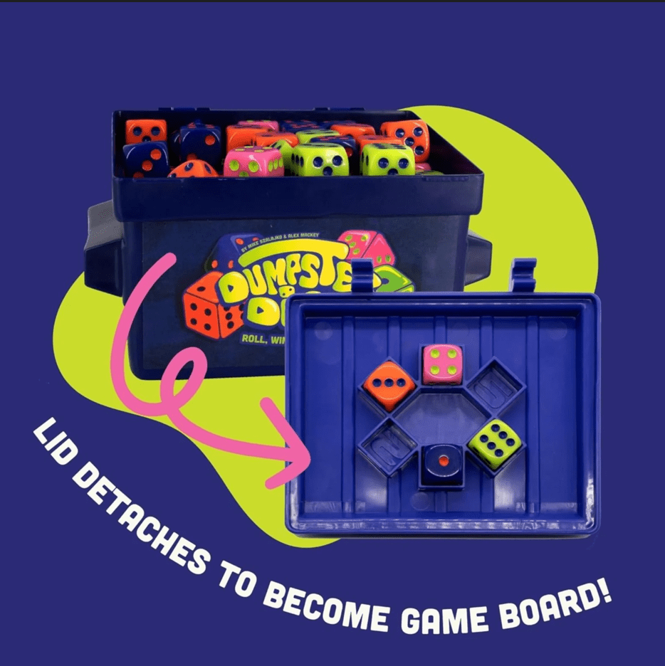 Dumpster Dice Fast Paced Family Dice Game | Fun 4 Player Board And Dice Game With Dumpster 80 ...