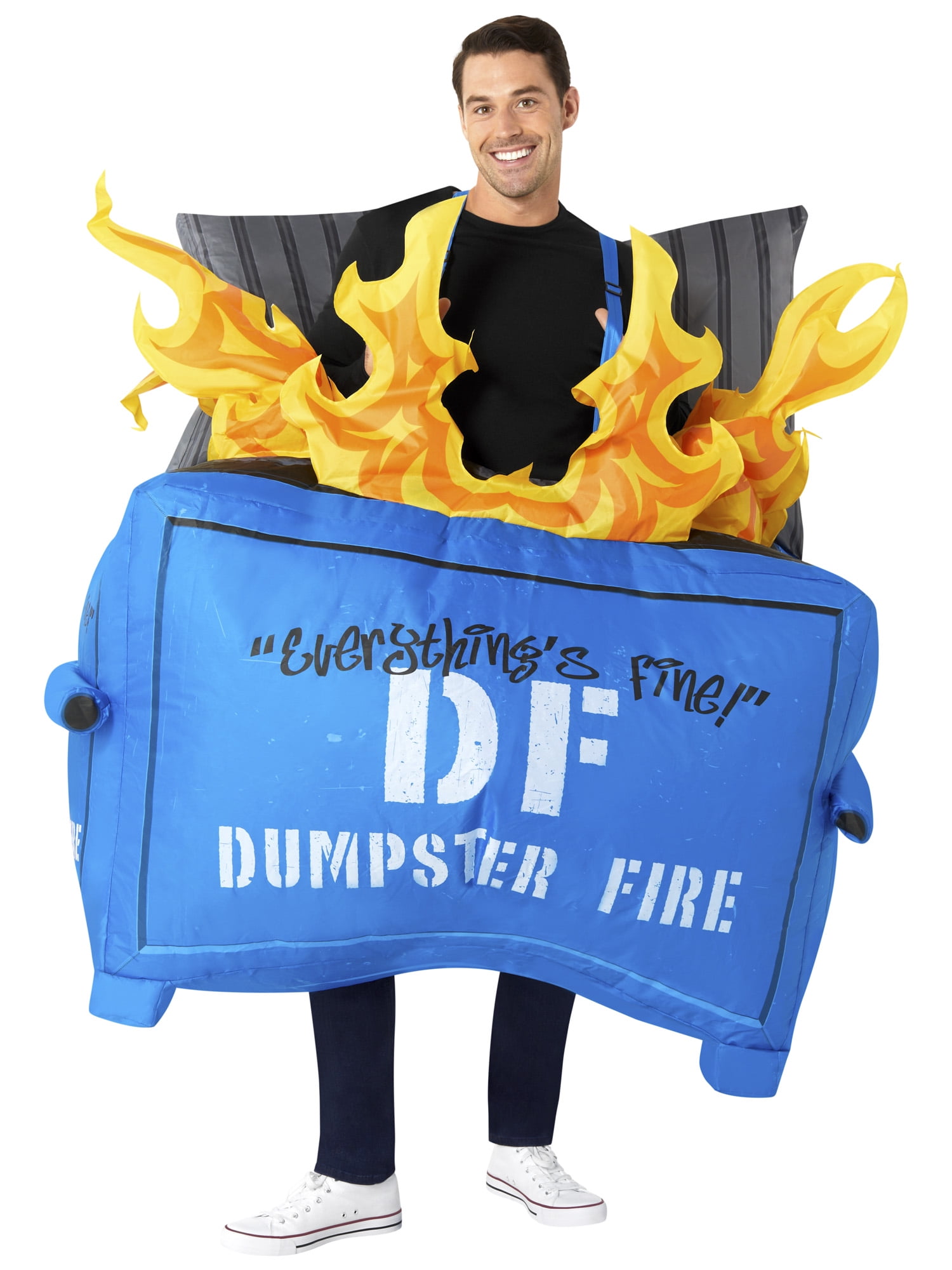 Rubies II Halloween Blow Up Dumpster Fire Disguise - Adult Inflatable ...