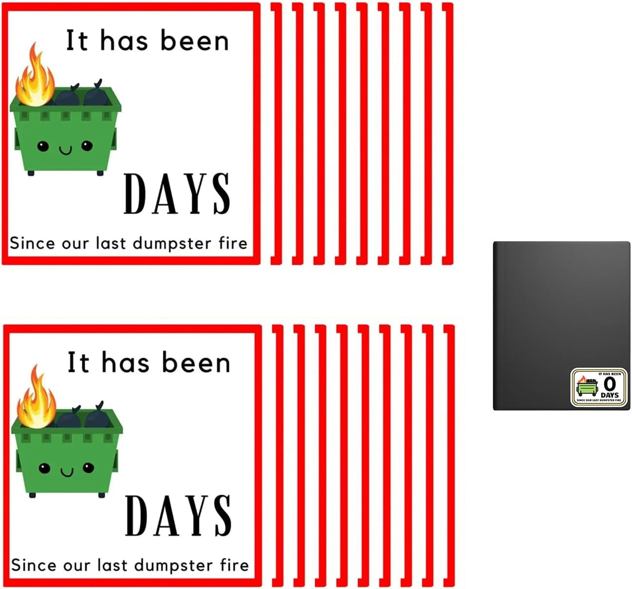 Dumpster Fire Day Count Sticker, Dumpster Fire Response Sticker ...