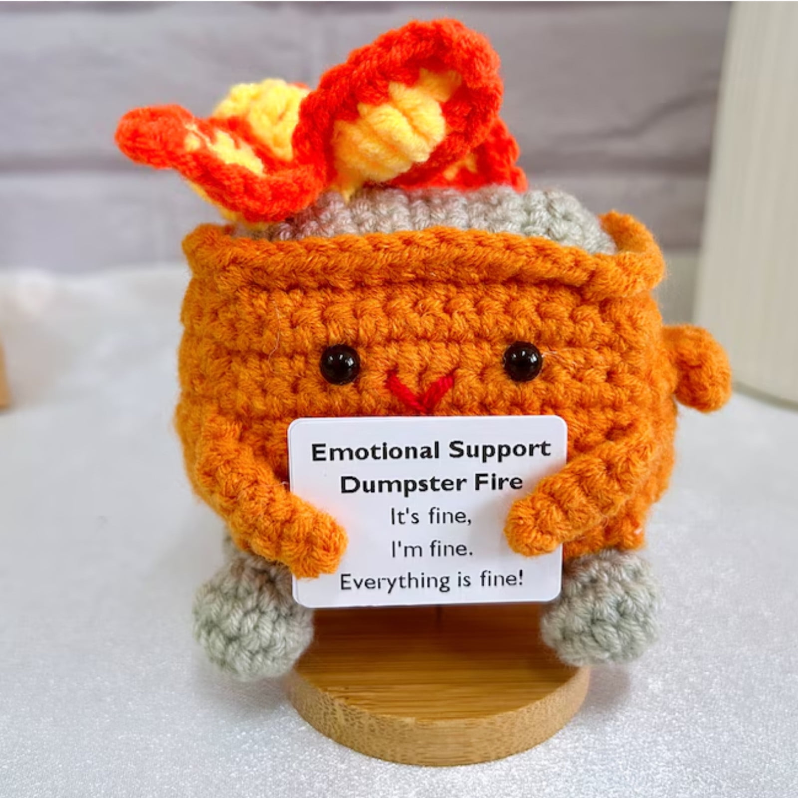 Dumpster Fire Emotional Support Positive Stuffer Gifts Support Gifts ...