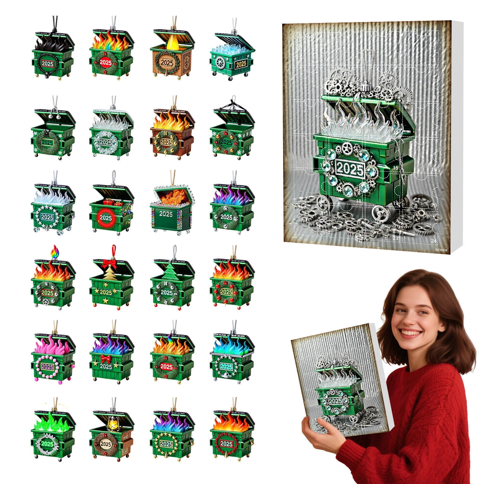 Dumpster Fire Ornament Advent Calendar 2025, 24 Days Christmas ...