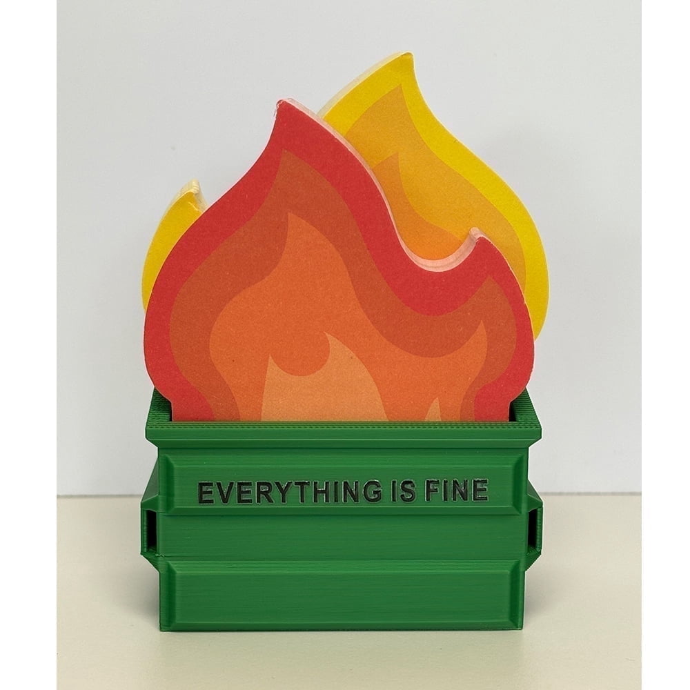 Dumpster Fire Sticky Notes Office Supplies Post It Notepads Desk ...
