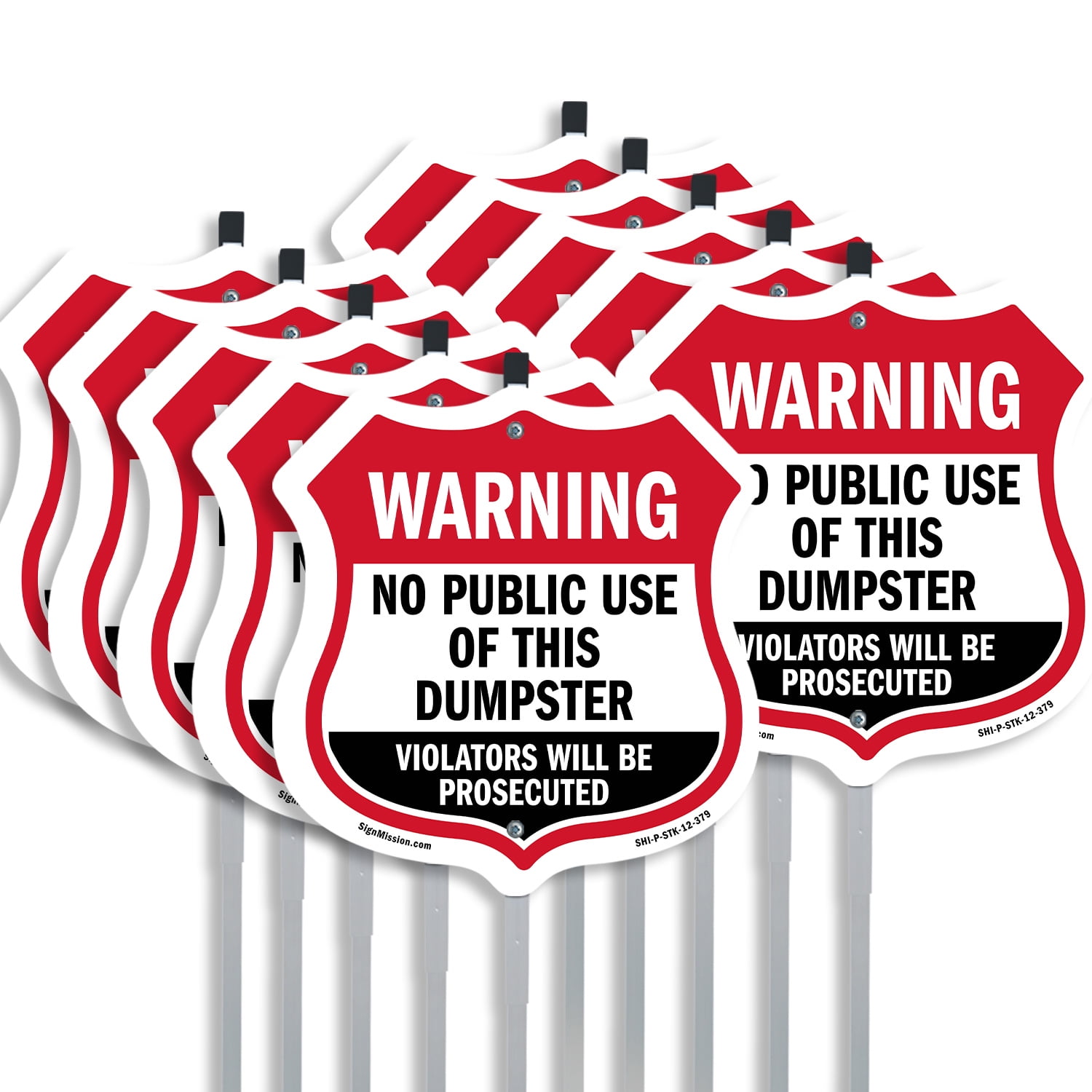 Dumpster Shield Sign Warning No Public Use Of This Dumpster Violators ...