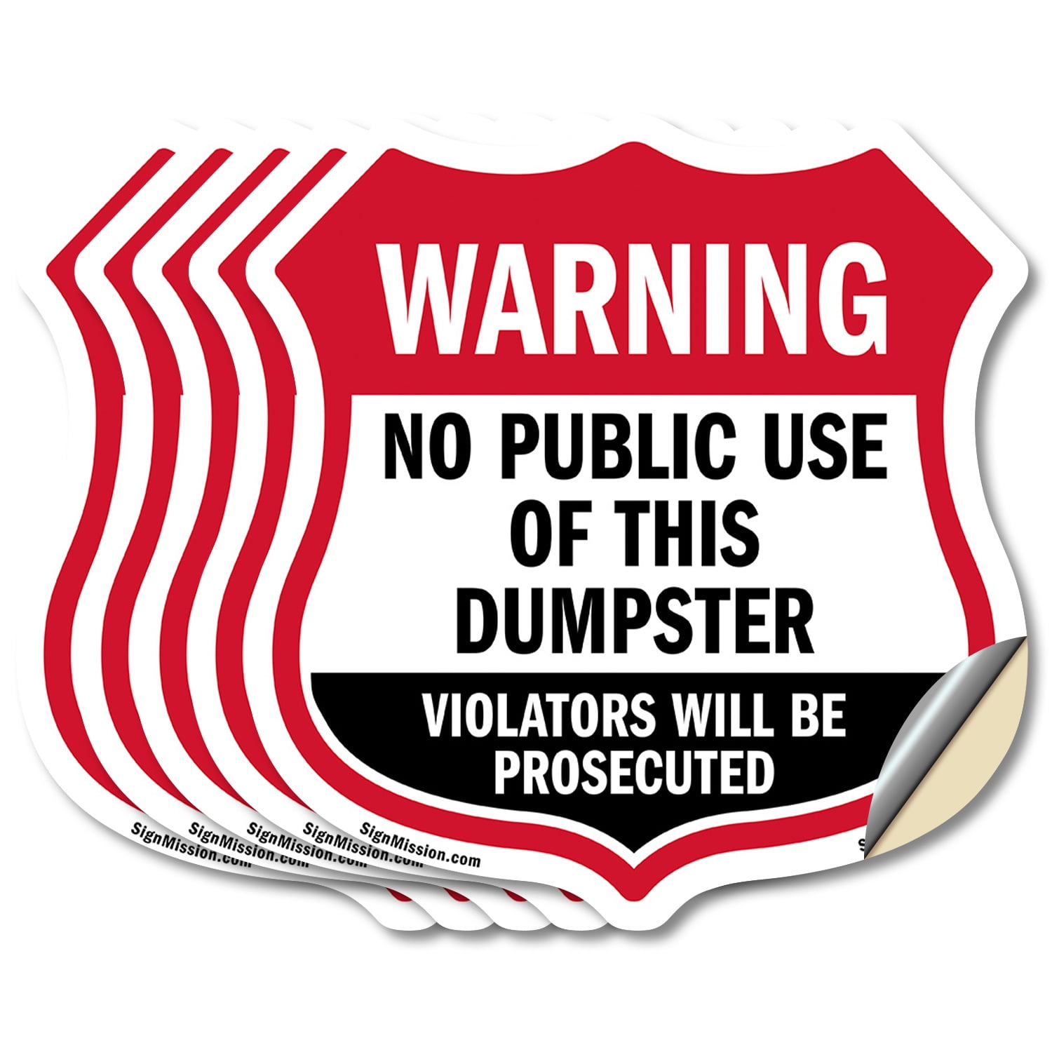 Dumpster Shield Sign Warning No Public Use Of This Dumpster Violators ...