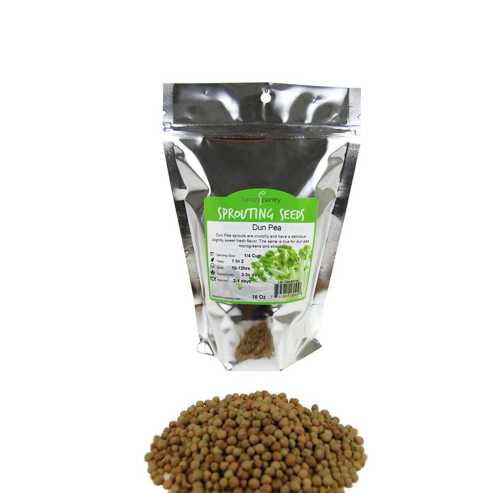 Dun Pea Sprouting Seeds - 1 Lbs - Dried Dun Peas - Edible Seeds ...