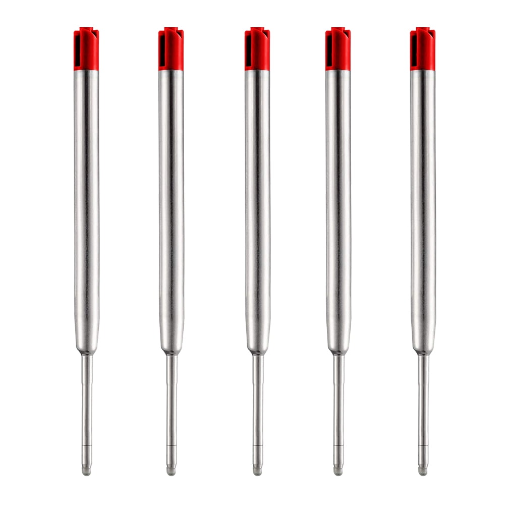 DunBong Red Ink Refill Pack of 5, Replaceable Ballpoint Pen Refills ...