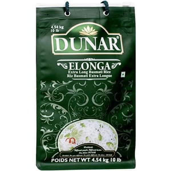 Dunar Basmati Rice Elonga Extra Long 10 lb - Walmart.com