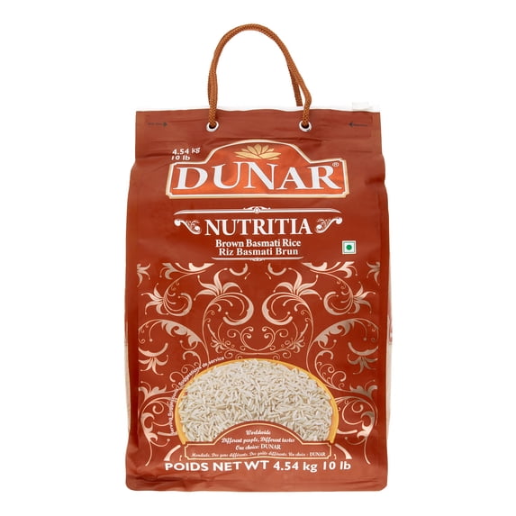 Dunar Brown Basmati Rice, 100% Pure, 10 Lb - Walmart.com