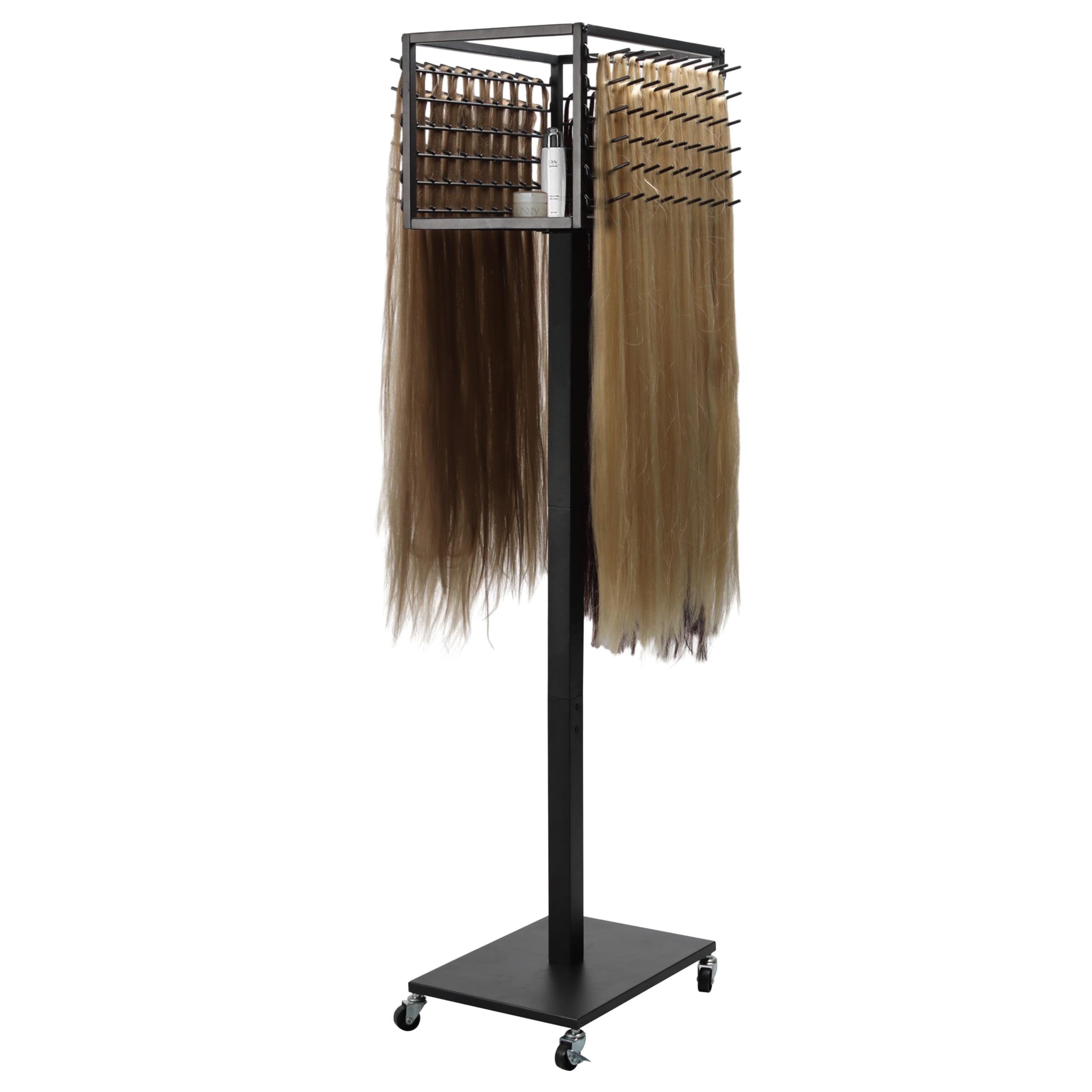 Dunatou Braiding Hair Rack, Adjustable Height 150 Pegs Hair Extension ...