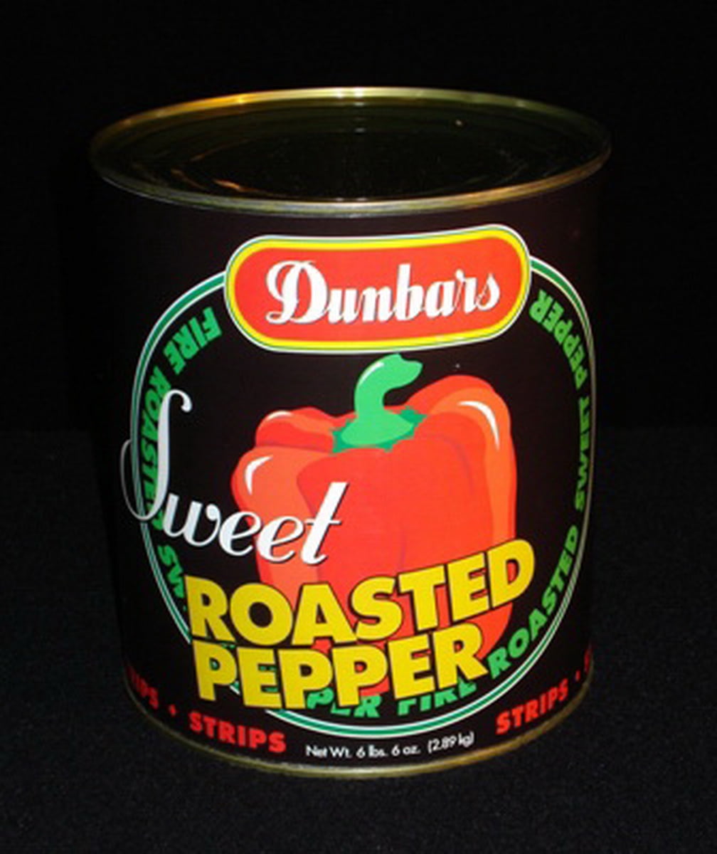 Dunbar Pepper Strip Fire Roasted Red, 111.4 oz - Case of 6 - Walmart.com