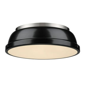 Yep by Golden Lighting Duncan 2-light Flush Mount in Matte Black and ...
