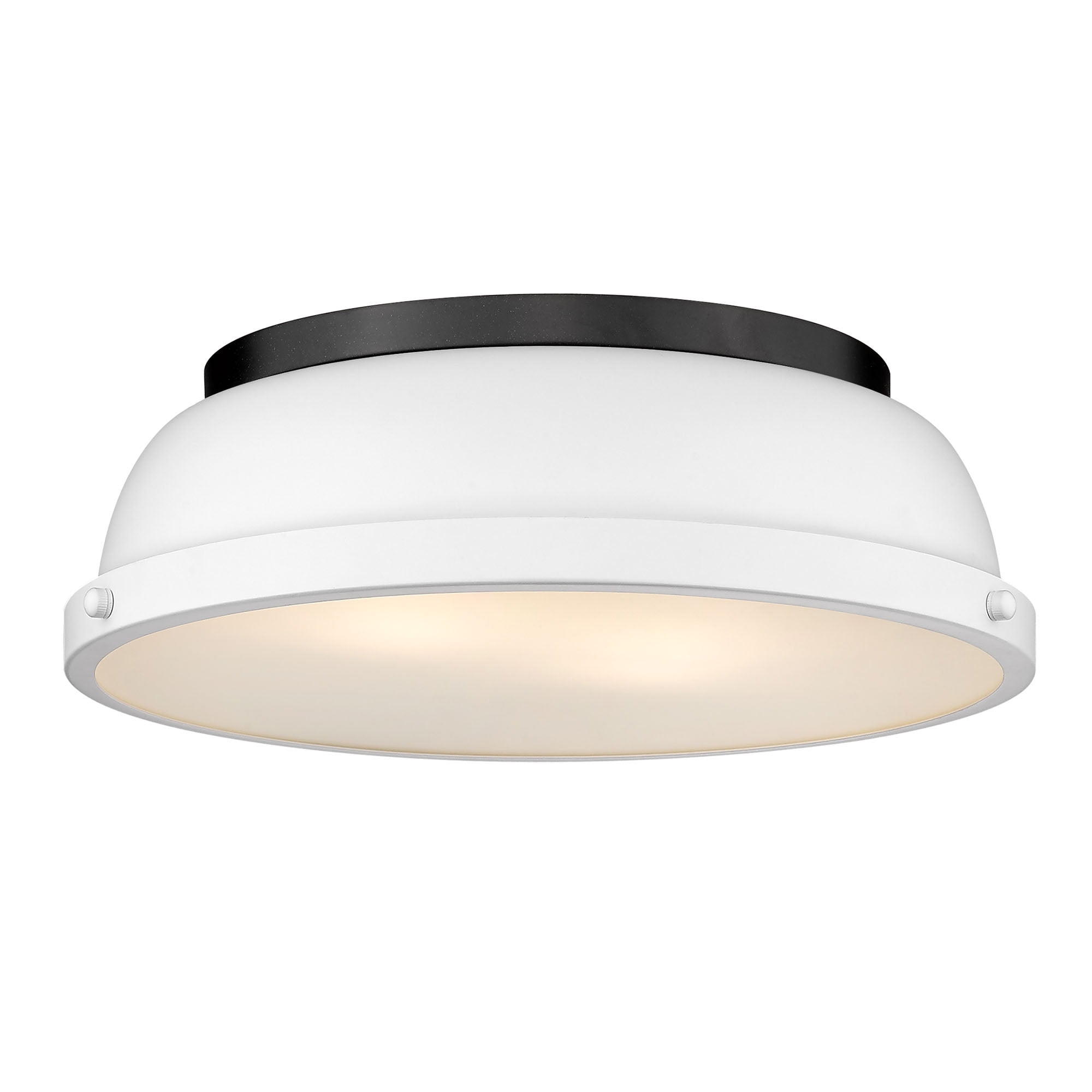 Duncan Flush Mount in Matte Black with Matte White Shade - Walmart.com