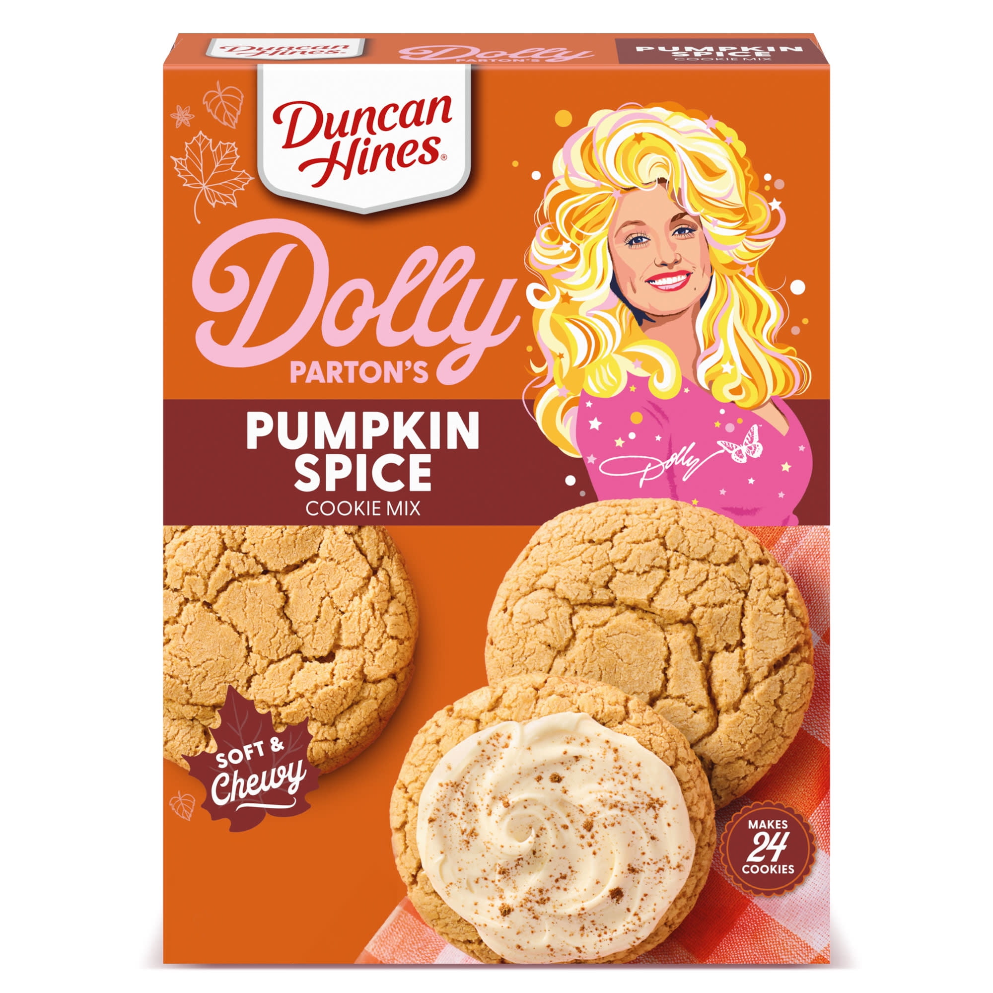 Duncan Hines Dolly Parton's Pumpkin Spice Cookie Mix, 15.25 oz ...