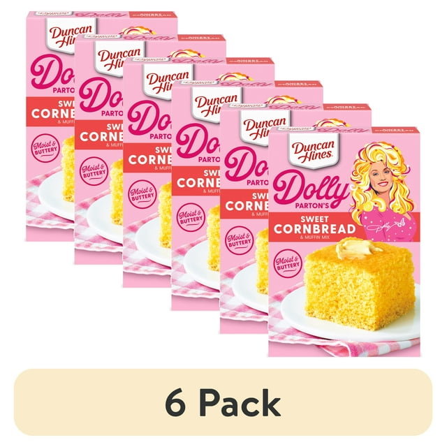 (6 pack) Duncan Hines Dolly Parton's Sweet Cornbread & Muffin Mix, 16 ...