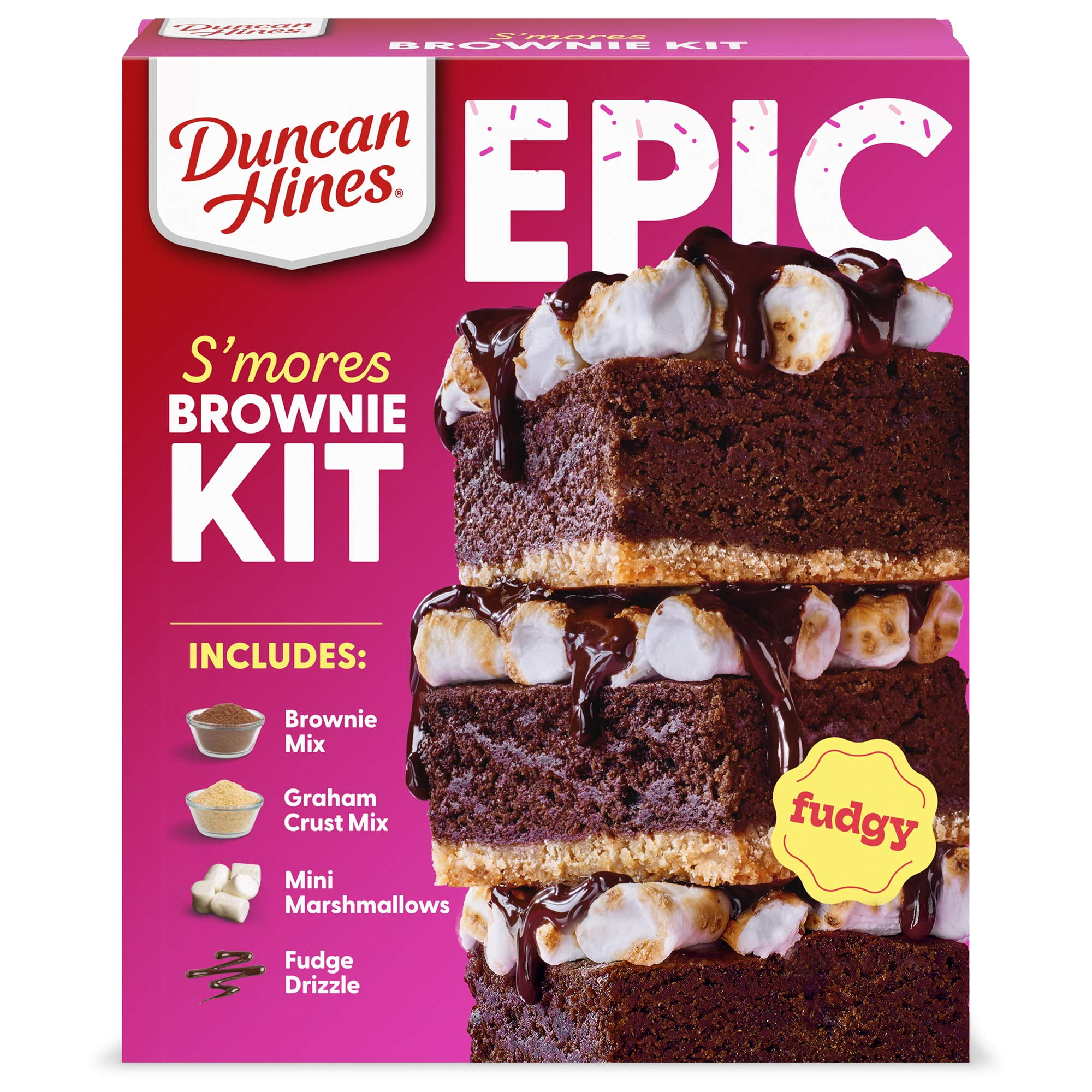 Duncan Hines EPIC Brownie GGA1 Baking Kit, S'mores, 24.16 oz. - Walmart.com