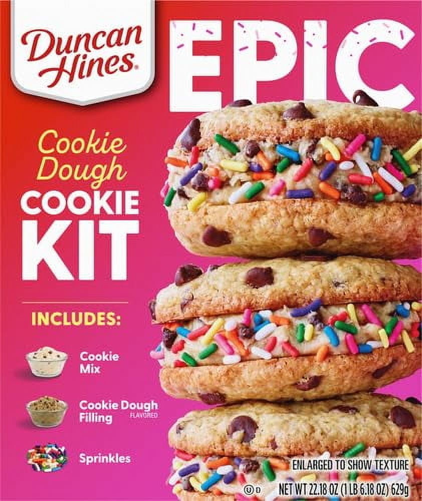 Duncan Hines Epic Kit, Cookie Dough Cookie Mix Kit, 22.19 oz, 22.187 oz ...