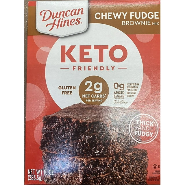 Duncan Hines KETO FRIENDLY CHEWY FUDGE BROWNIE Baking Mix 10 Oz Box ...