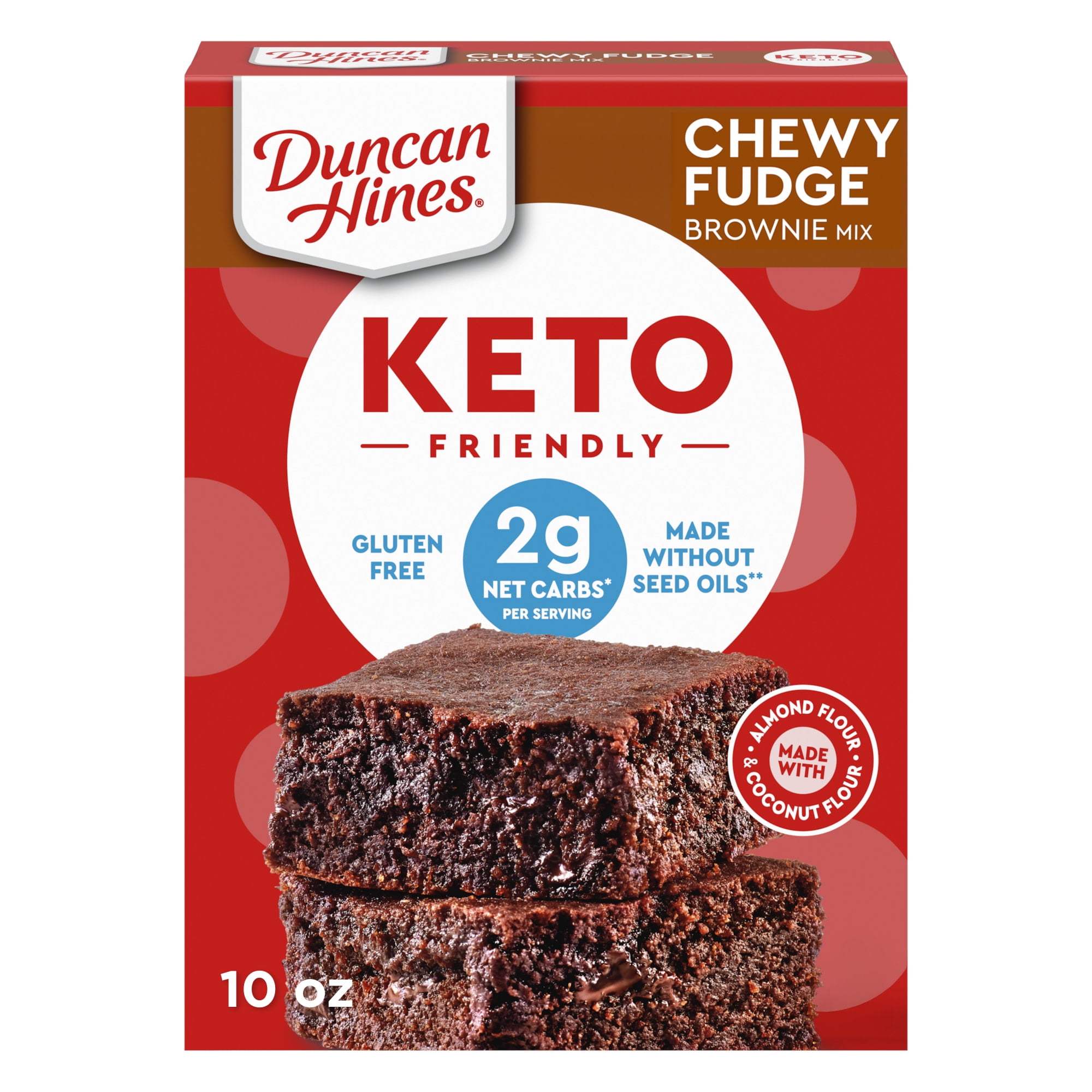 Duncan Hines Keto Friendly Chewy Fudge Brownie Mix 10 oz - Gluten Free ...