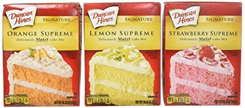 Duncan Hines Signature Cake Mix Bundle - Strawberry Supreme, Orange ...