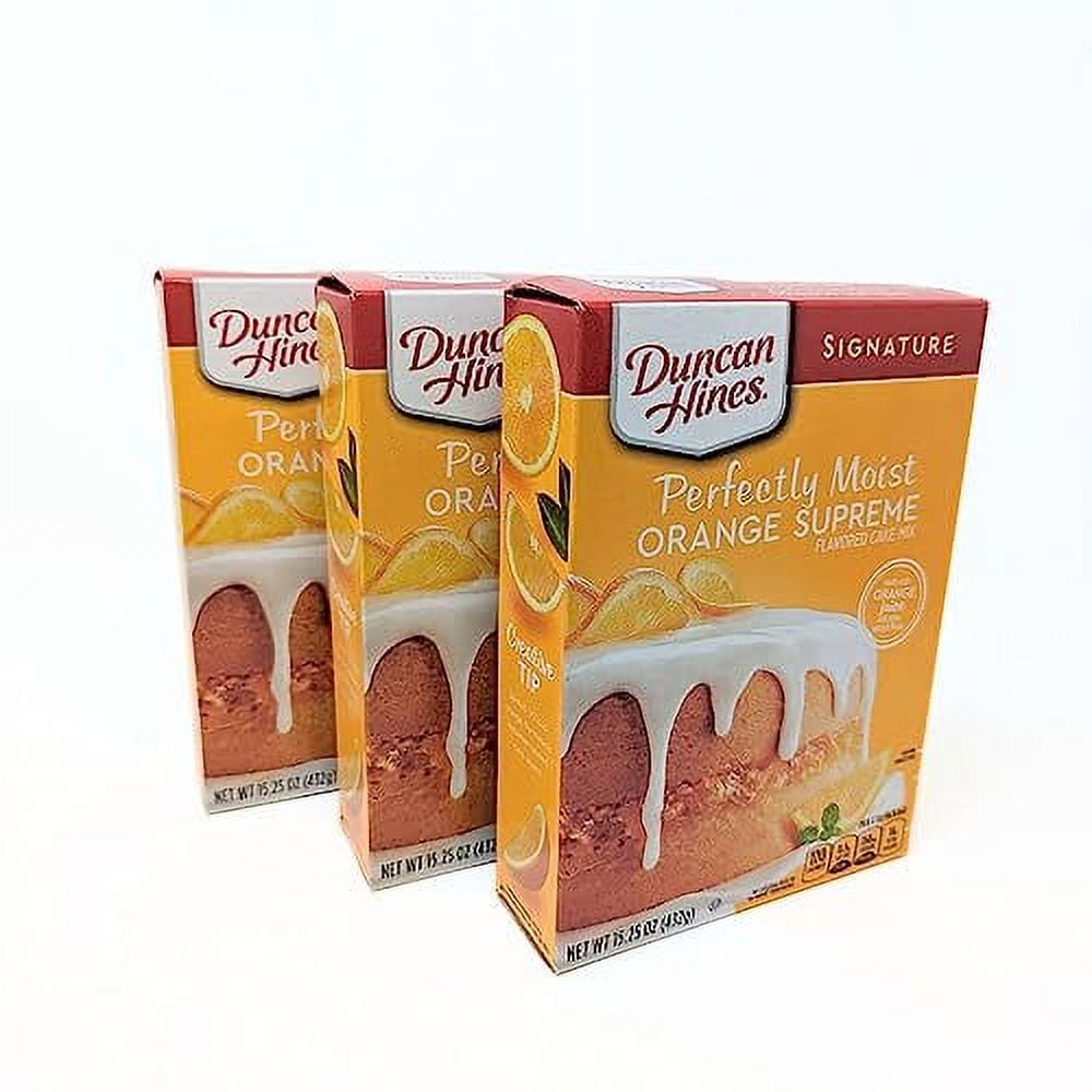 Duncan Hines Cake Mix, Orange Supreme, Moist, 15.25 OZ, Pack of 3 ...