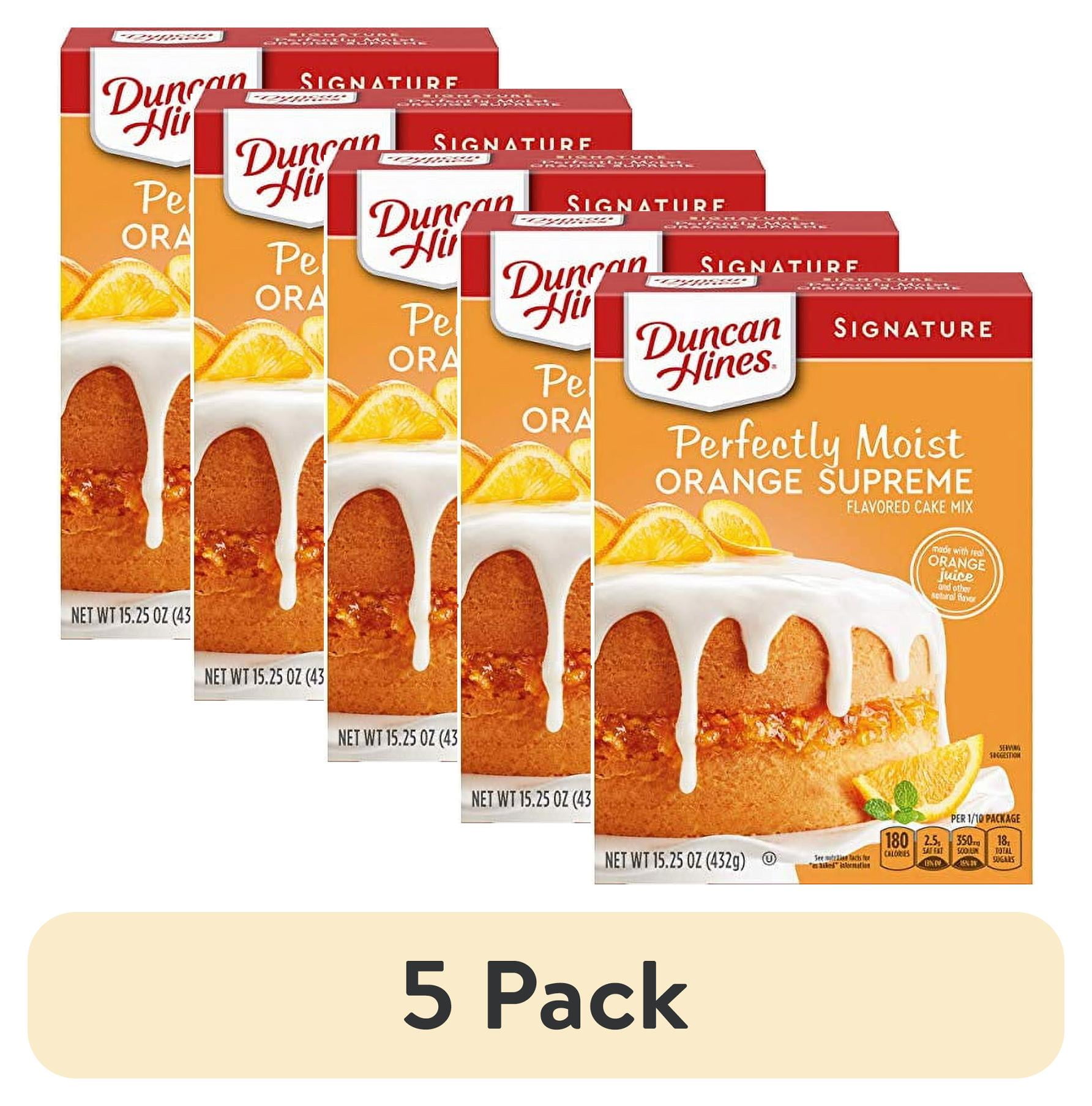 (5 pack) Duncan Hines Signature Perfectly Moist Orange Supreme Cake Mix ...