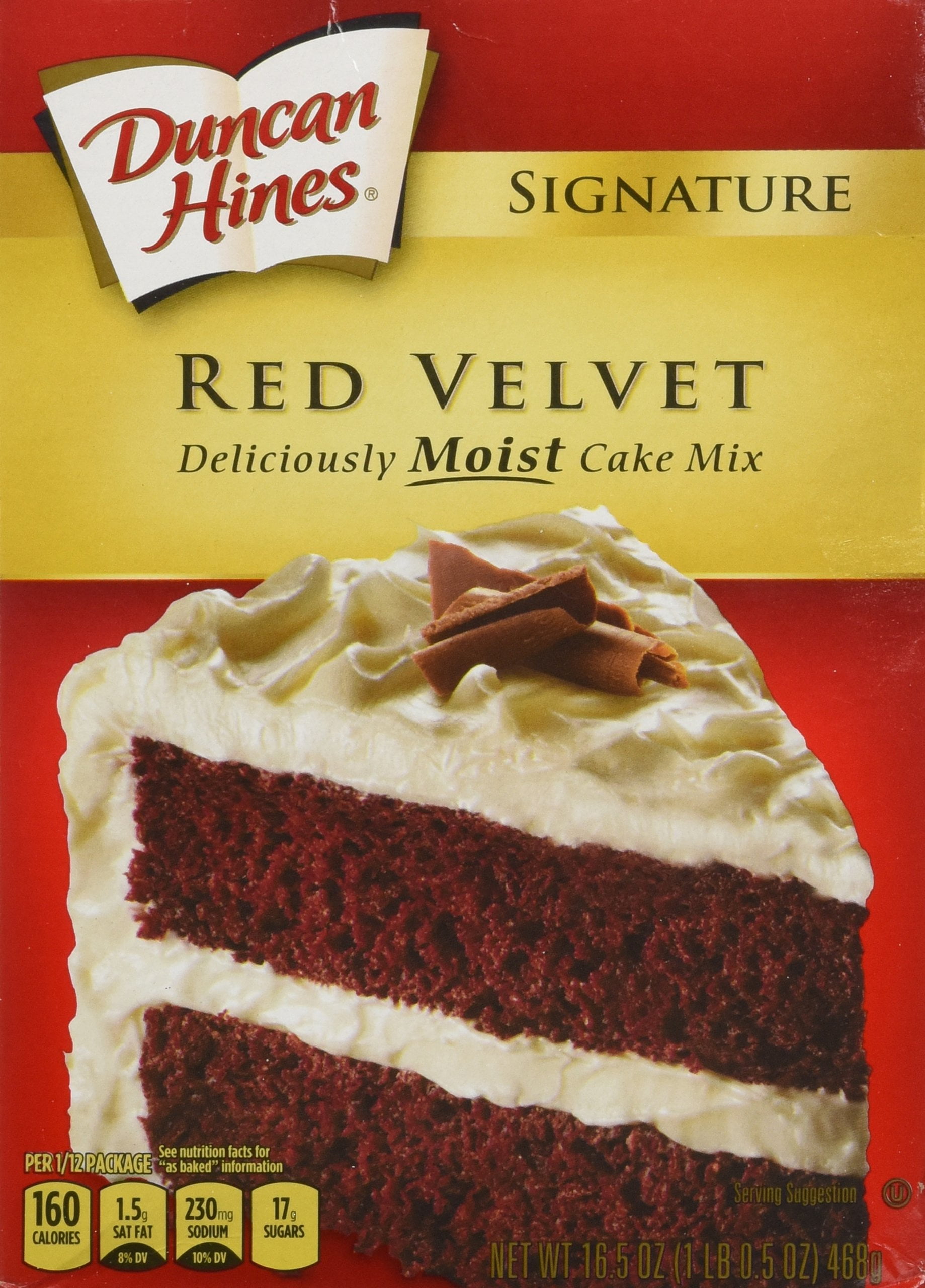 Duncan Hines Signature Red Velvet Deliciously Moist Cake Mix 1 Lb. 2.25 ...