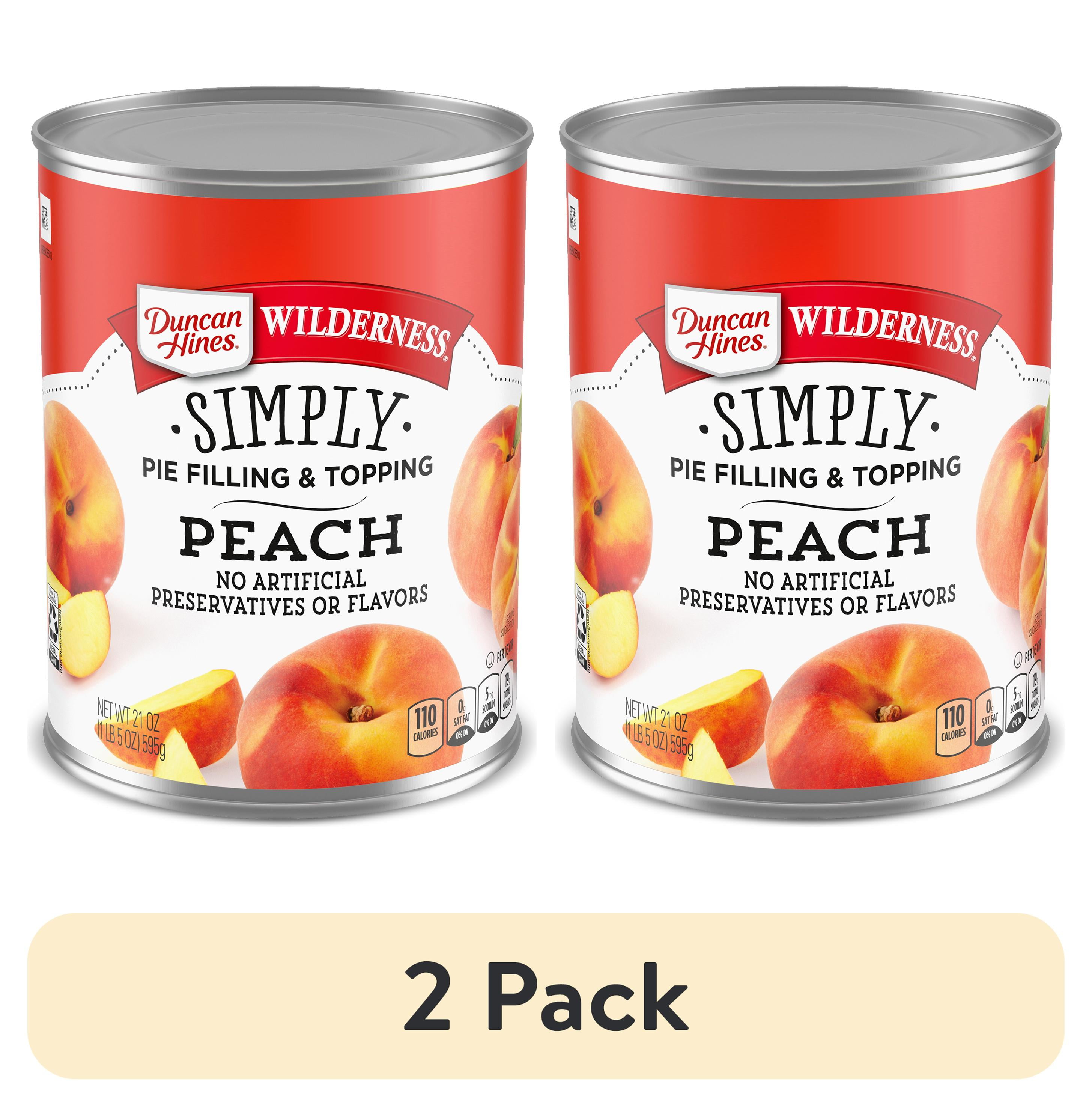 (2 pack) Duncan Hines Wilderness Peach Pie Filling and Topping, 21 oz ...