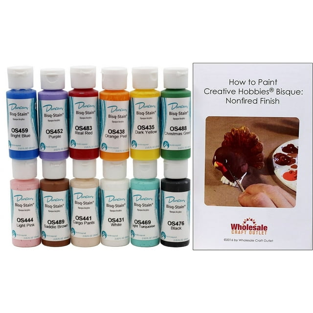 Duncan OSKIT-1 Acrylic Paint Set, 12 Popular Colors in 2 Ounce Bottles ...