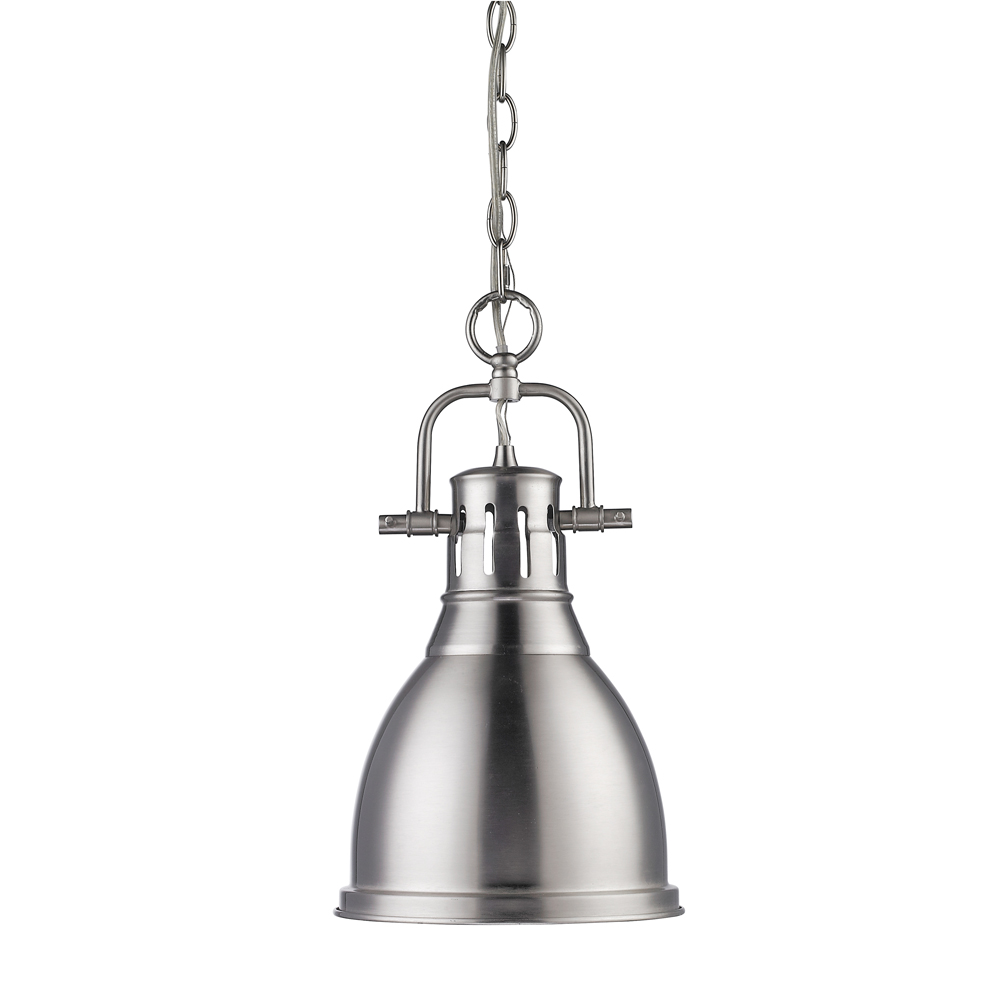 Duncan Small Pendant with Chain in Pewter with a Pewter Shade - Walmart.com