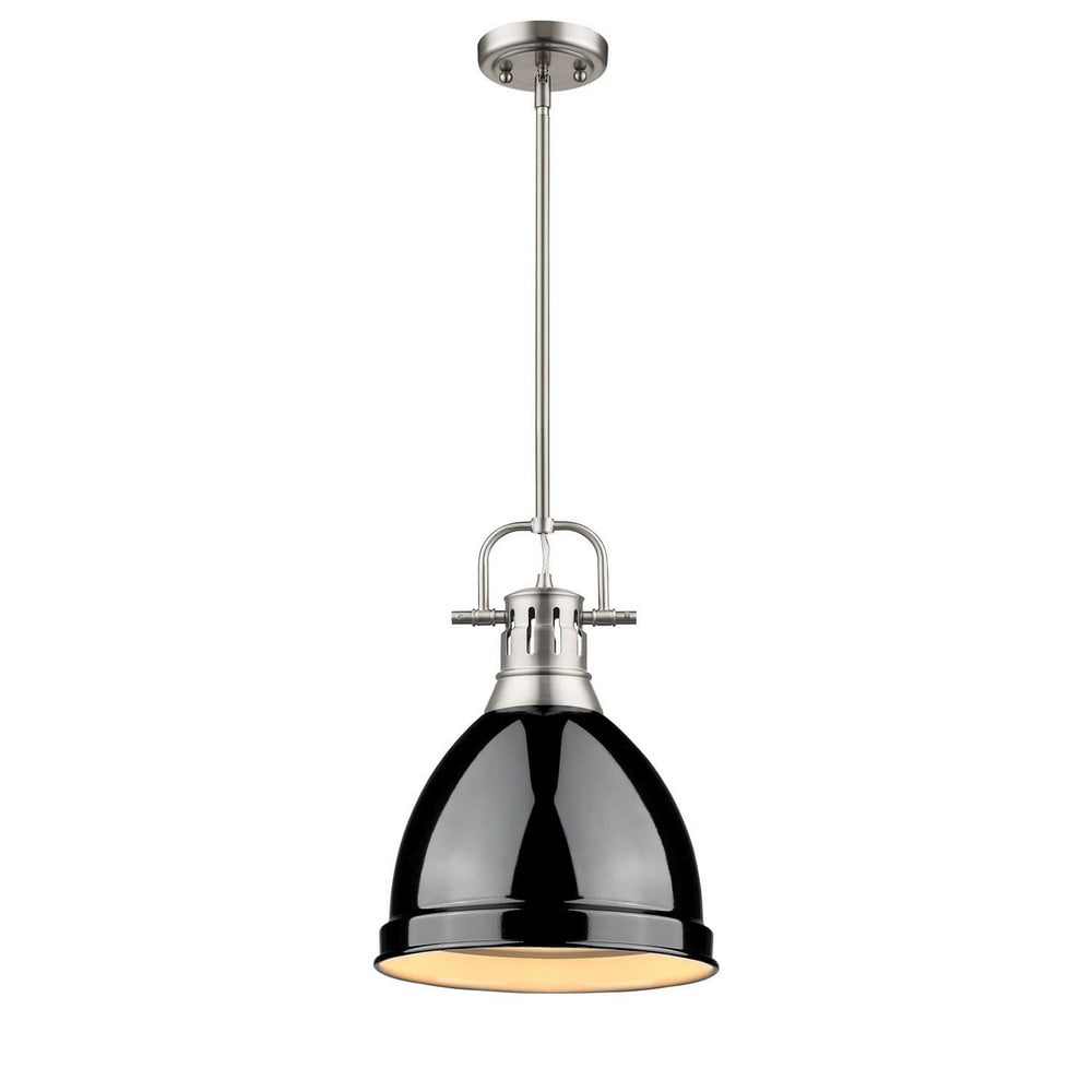 Yep by Golden Lighting Duncan 1-light 9in Rod Hung Pendant in Pewter ...