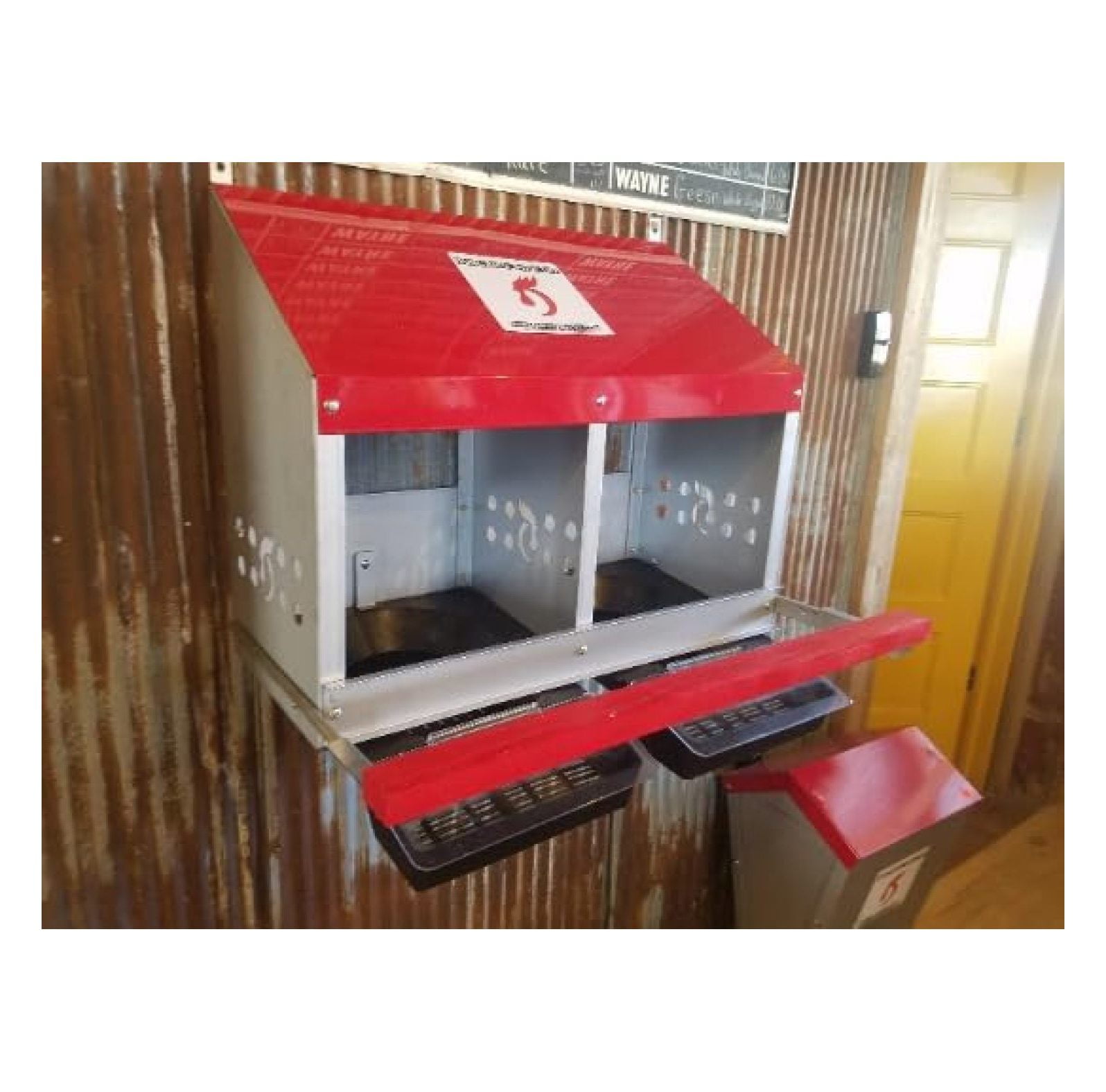 Duncan's Nesting Boxes - 2 Hole Metal Poultry Nest Box for Chickens ...