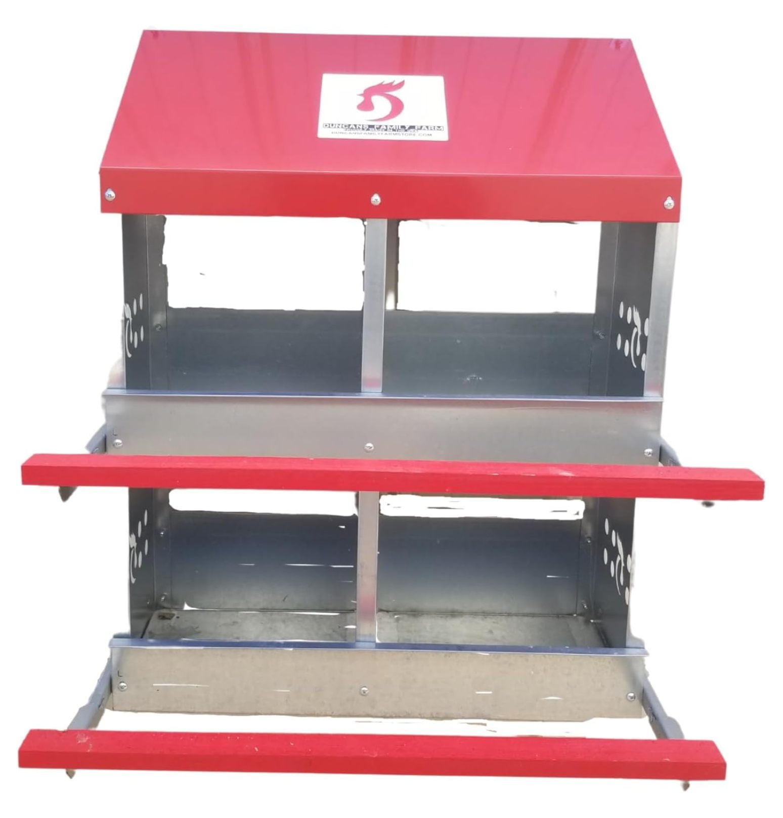 Duncan's Nesting Boxes - 4 Hole Metal Poultry Nest Box for Chickens ...